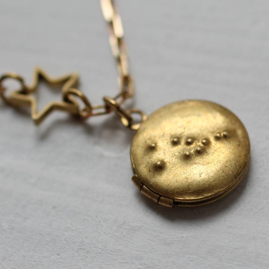 Personalised Tiny Star Locket By Silk Purse, Sow's Ear ...
