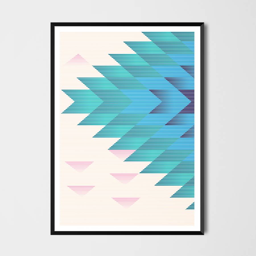 geometric lines art print by yve print co | notonthehighstreet.com