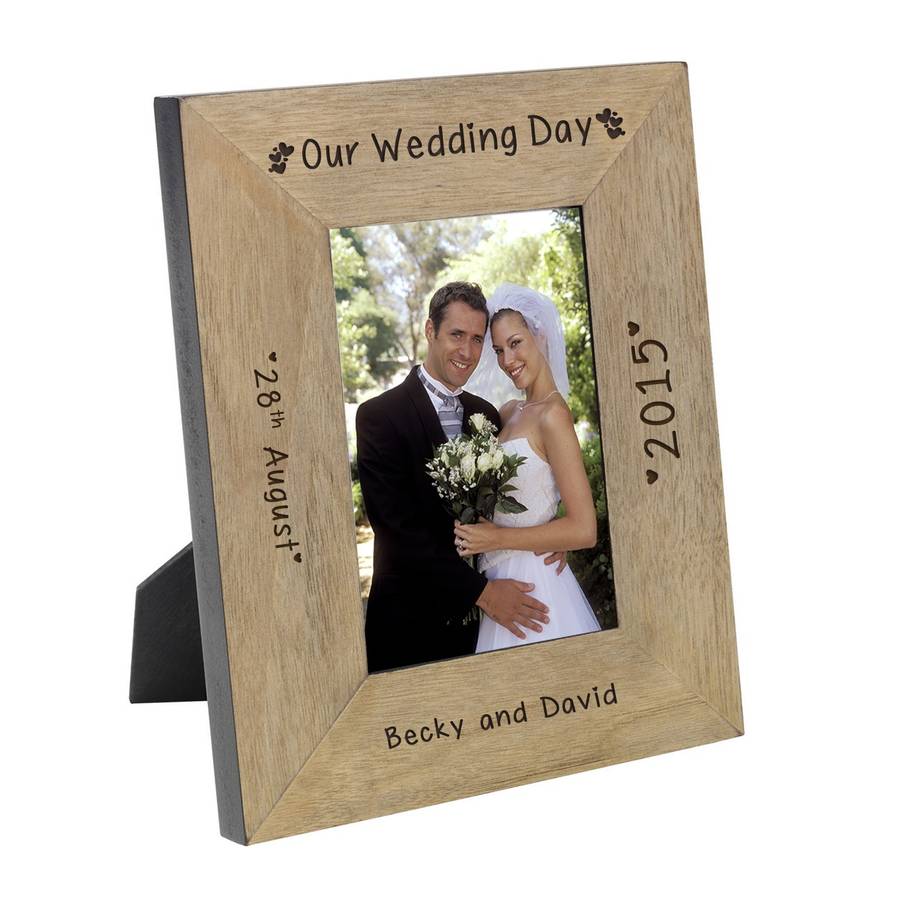 Wedding Day' Personalised Photo Frame By BabyFish