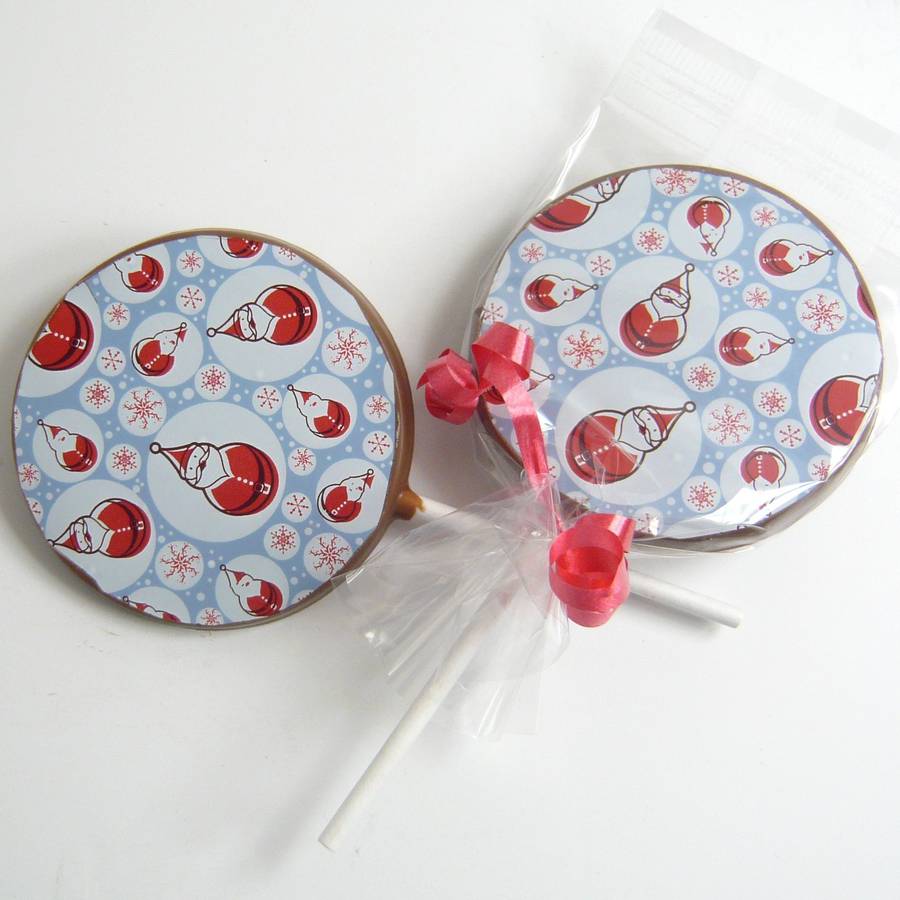 christmas chocolate lollies, set of 10 by chocolate by cocoapod ...
