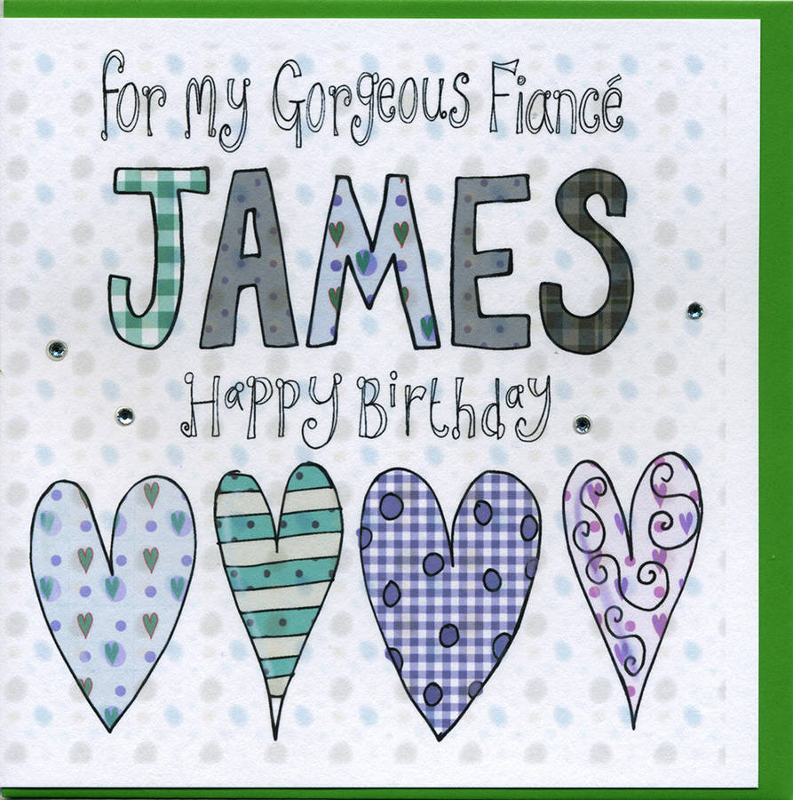 Personalised Fiance Birthday Card By Claire Sowden Design Personalised Fiance Birthday Card By Claire Sowden Design