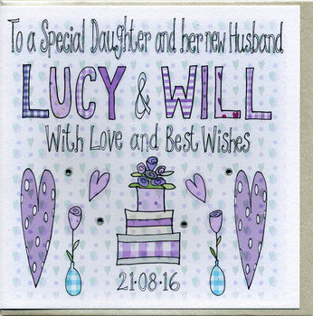 Personalised Special Daughter Wedding Card By Claire Sowden Design ...