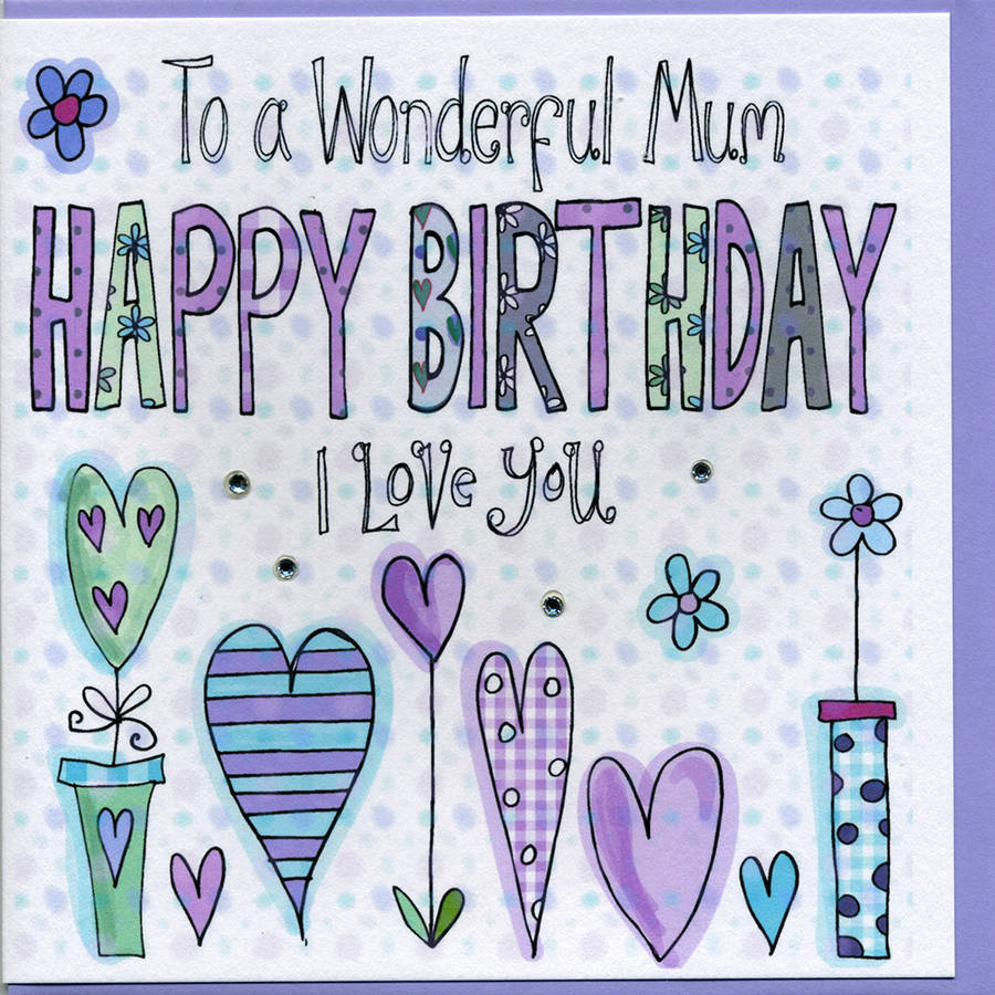 Personalised Mum Birthday Card By Claire Sowden Design Personalised Mum Birthday Card By Claire Sowden Design