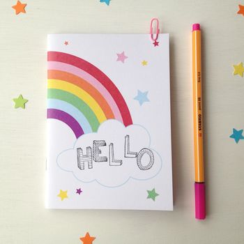 Personalised Rainbow Notebook By Half Pint Home | notonthehighstreet.com