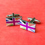Union Jack Cufflinks Multi Coloured By Wild Life Designs ...