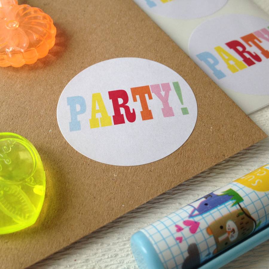 Round Party Stickers By Half Pint Home | notonthehighstreet.com