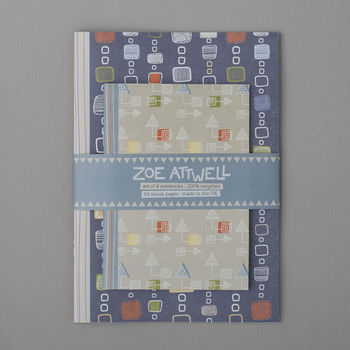 scribble squares notebook set by zoe attwell | notonthehighstreet.com