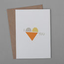 'i Love You' Single Heart Card By Zoe Attwell | notonthehighstreet.com