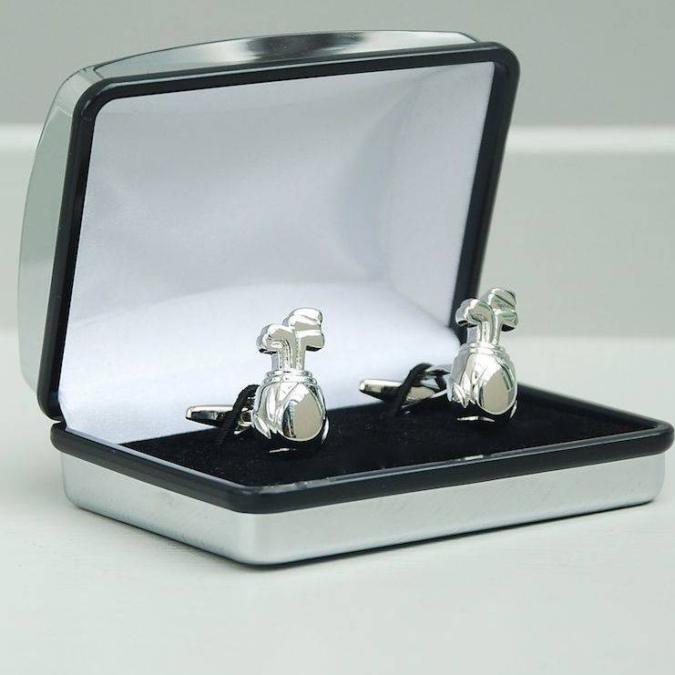 personalised golf club cufflinks by penelopetom | notonthehighstreet.com