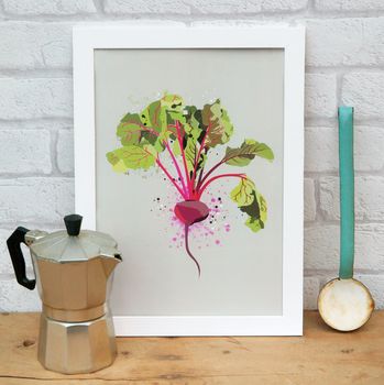 beetroot vegetable kitchen print by paper plane | notonthehighstreet.com