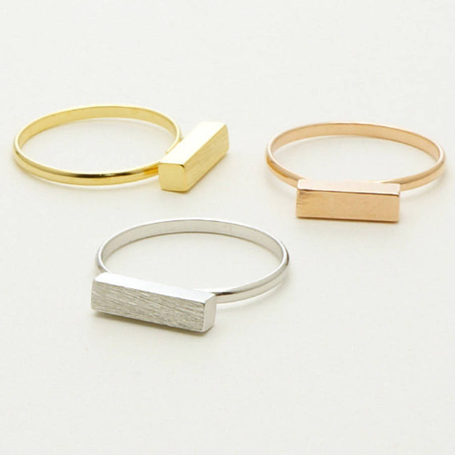 bar ring by junk jewels | notonthehighstreet.com