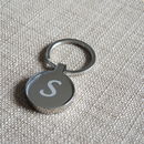 Personalised Silver Round Key Ring By The Alphabet Gift Shop ...
