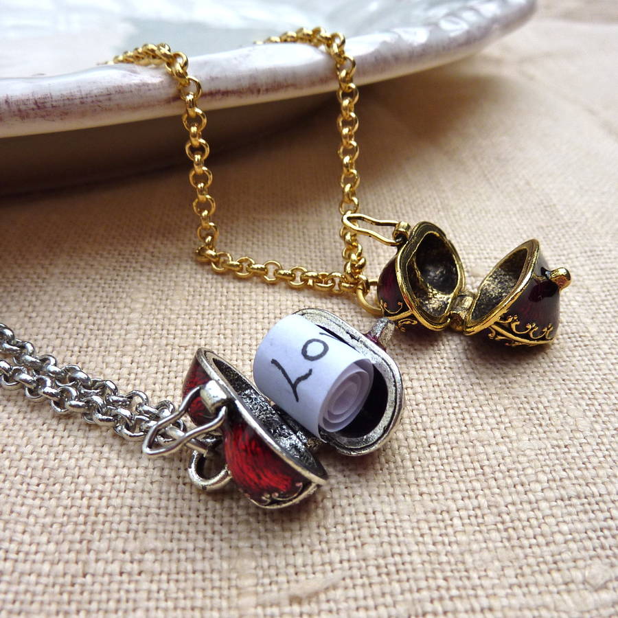 heart amulet locket necklace with enamel by jamie london ...