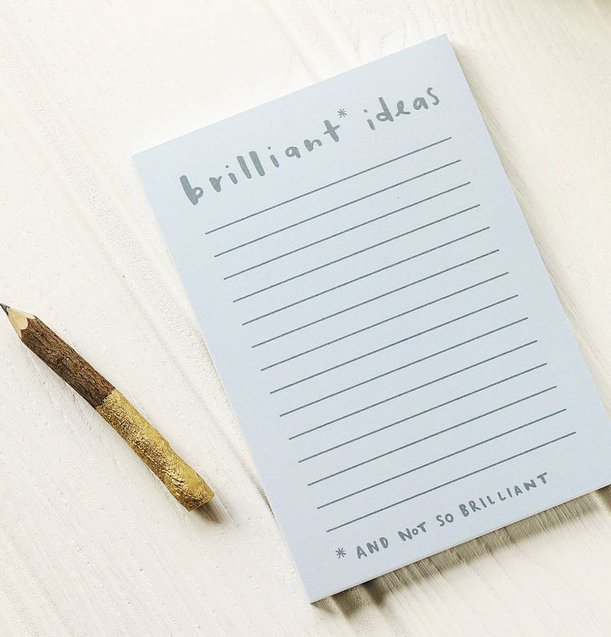 brilliant ideas notepad by old english company | notonthehighstreet.com