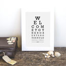 Personalised Eye Test Print By Oakdene Designs | notonthehighstreet.com