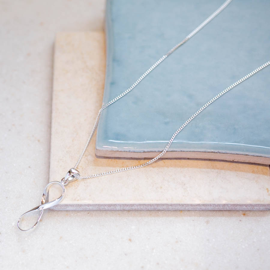 infinity necklace in sterling silver by lovethelinks ...