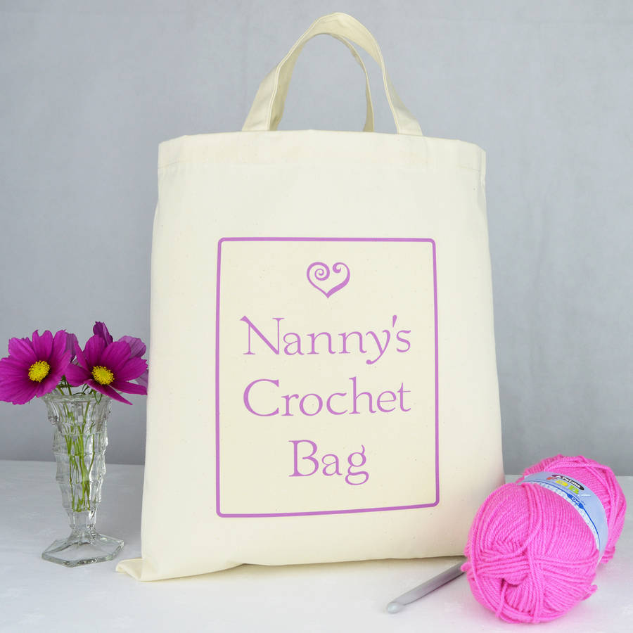 Personalised Nanny's 'crochet' Bag By Andrea Fays | notonthehighstreet.com
