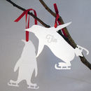 Personalised Acrylic Skating Penguin Decoration By Seahorse ...
