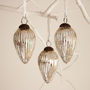 Set Of Three Antique Effect Teardrop Christmas Baubles By Paper High ...