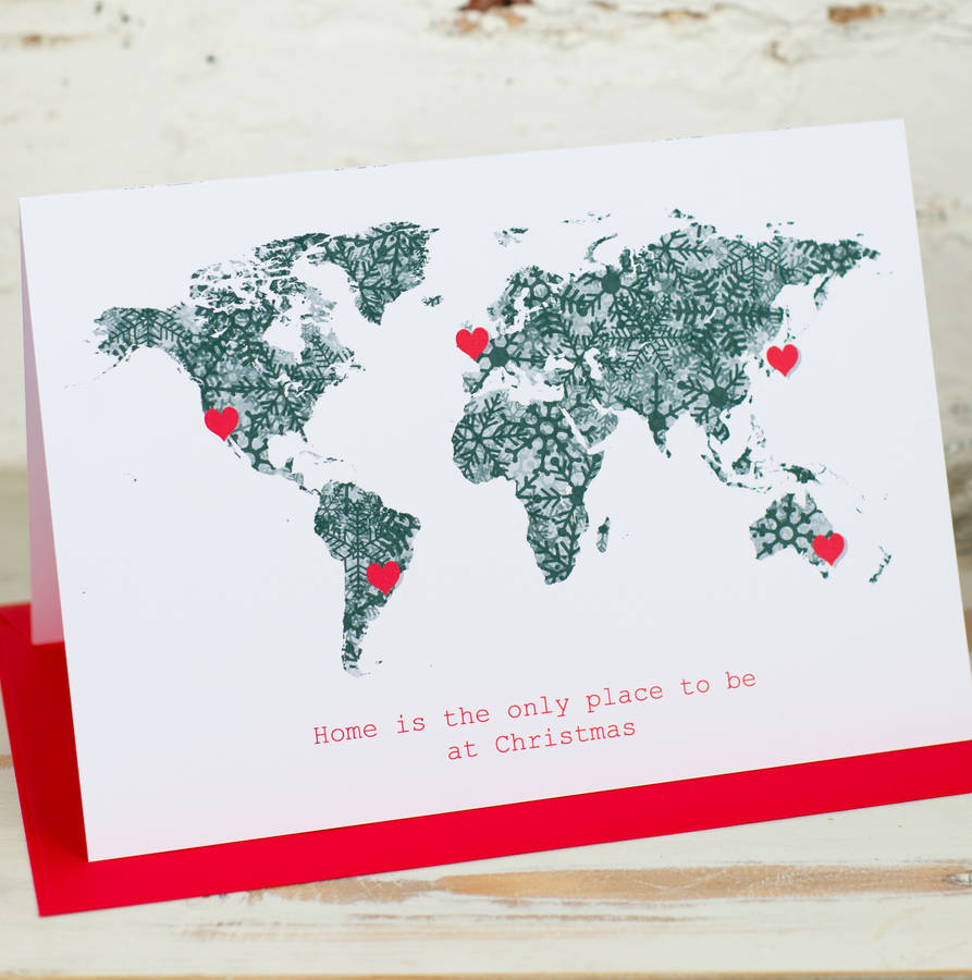 Personalised Snowflake Destination Map Card By Milly Inspired ...