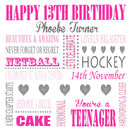 personalised 13th birthday card by lisa marie designs ...