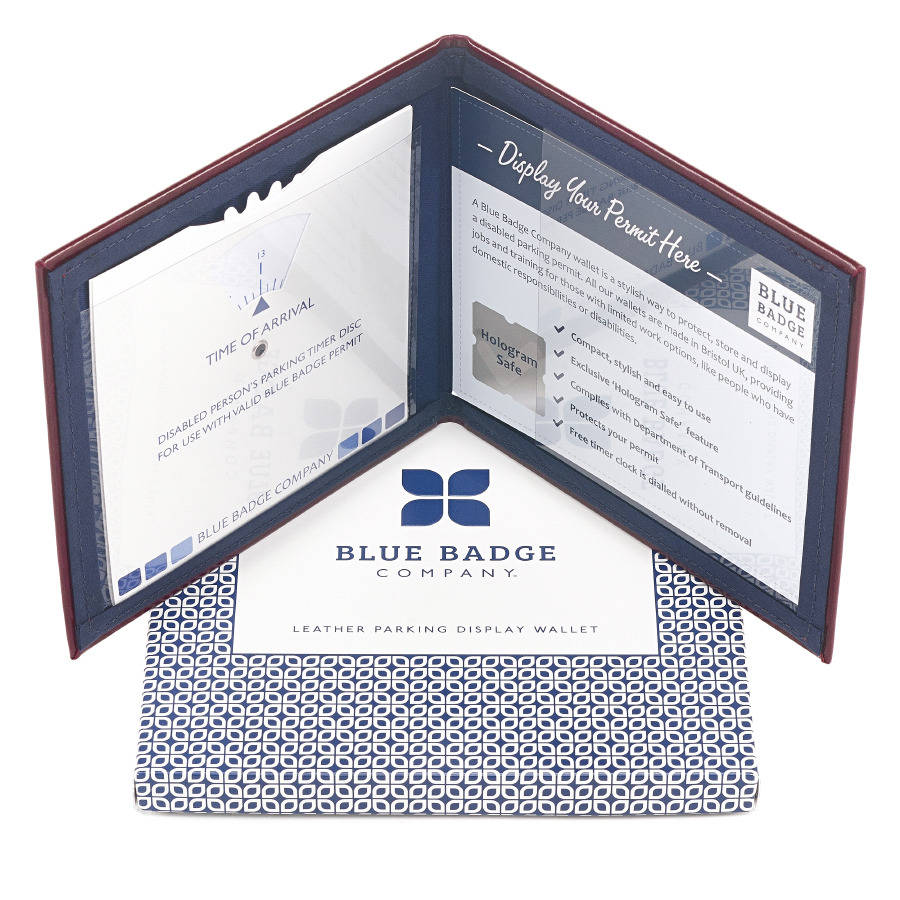 Blue Badge Permit Holder In Burgundy Italian Leather By Blue Badge Co ...