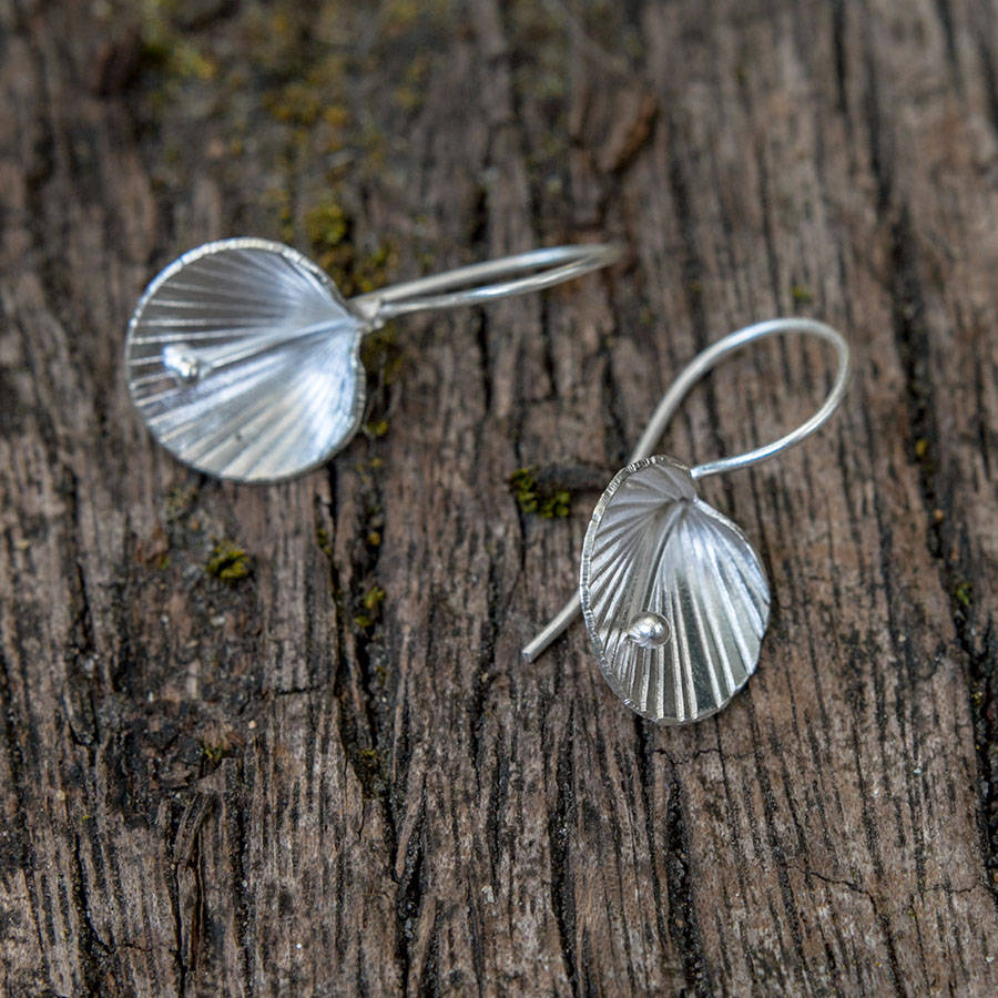 Sterling Silver Lotus Leaf Earring By Rochelle Shepherd Jewels Gold