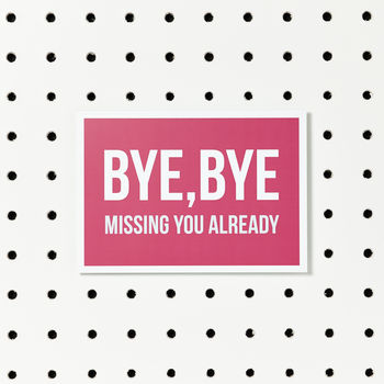'bye Bye' Goodbye Card By Doodlelove | notonthehighstreet.com