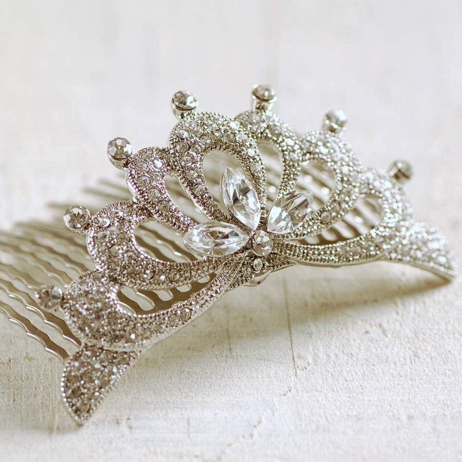 Bridal Tiara With Comb at Toni Esser blog
