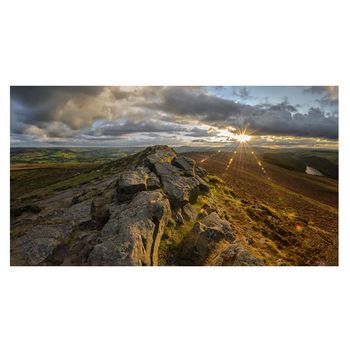 'win Hill Panoramic Sunset' Limited Edition Print By Ben Robson Hull ...