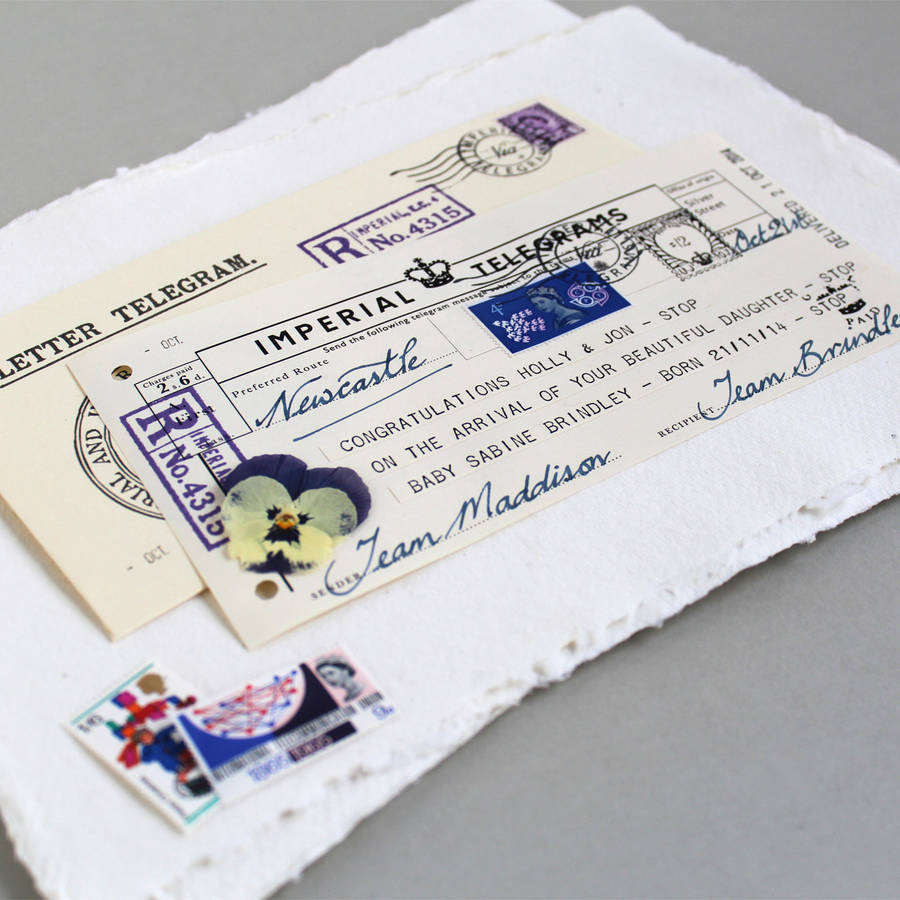 new baby congratulations telegram keepsake by imperial telegrams ...