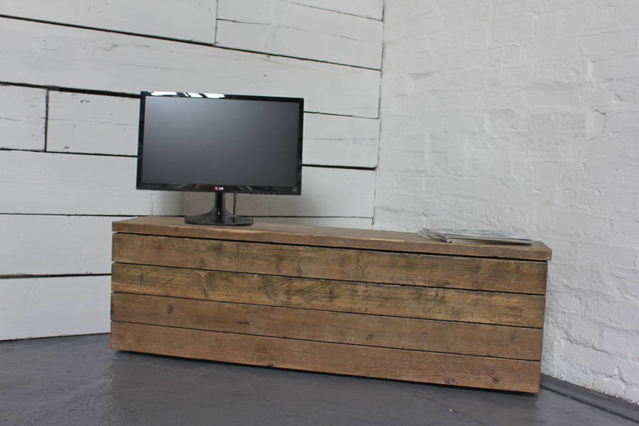 murphy reclaimed wood long low drawer unit by urban grain ...