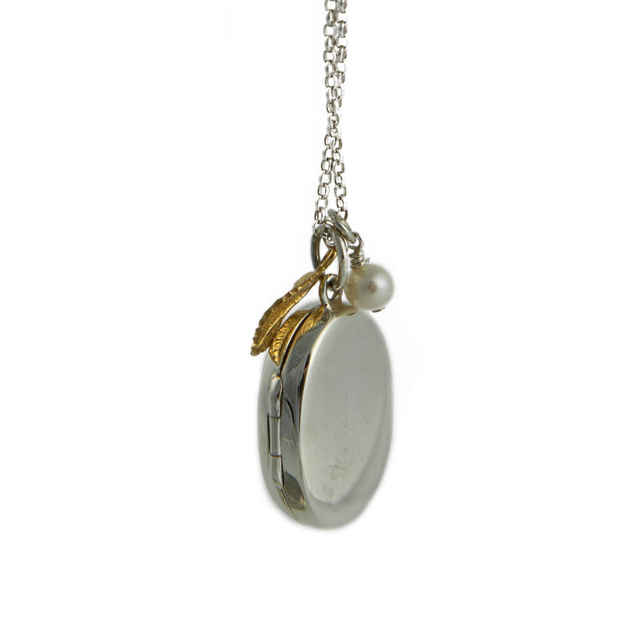 large plain silver locket by lime tree design | notonthehighstreet.com