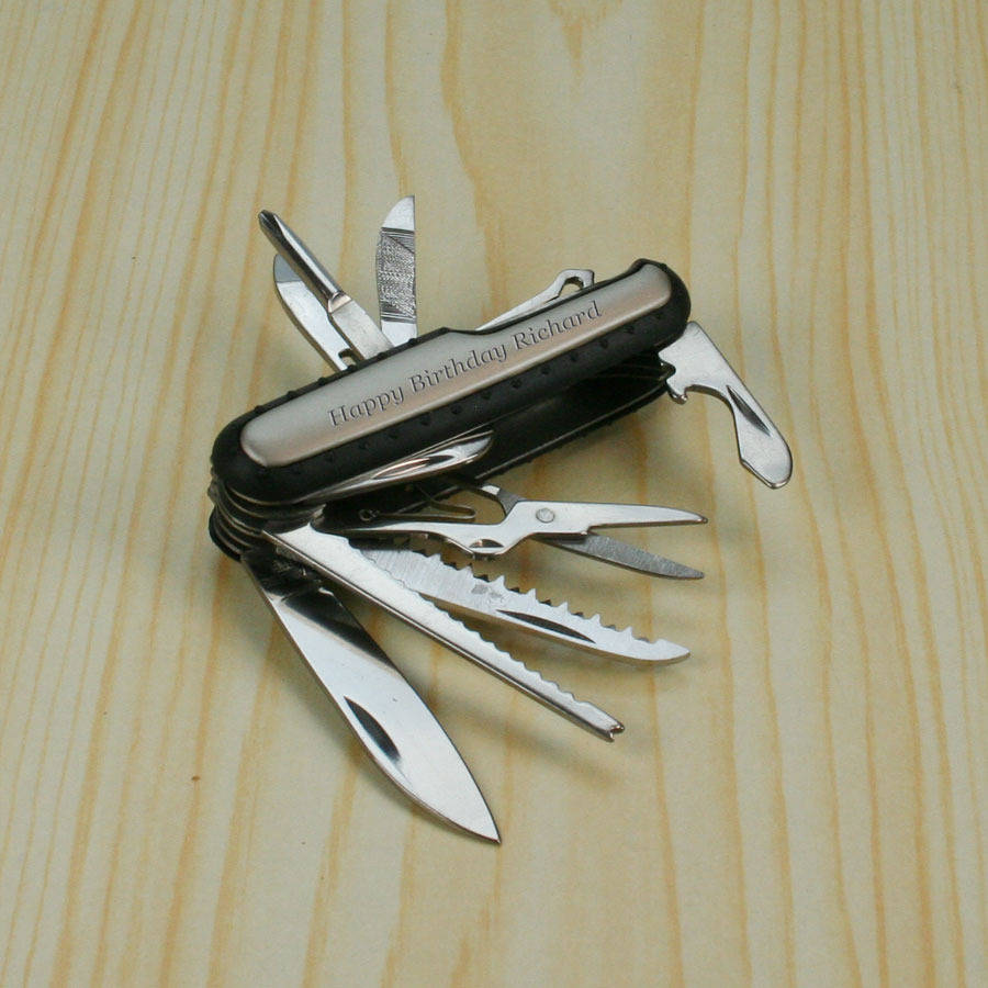 Engraved Multi Tool Penknife With Eleven Accessories By GiftsOnline4U ...