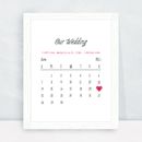 Personalised Special Date Calendar Print By Thispaperbook ...