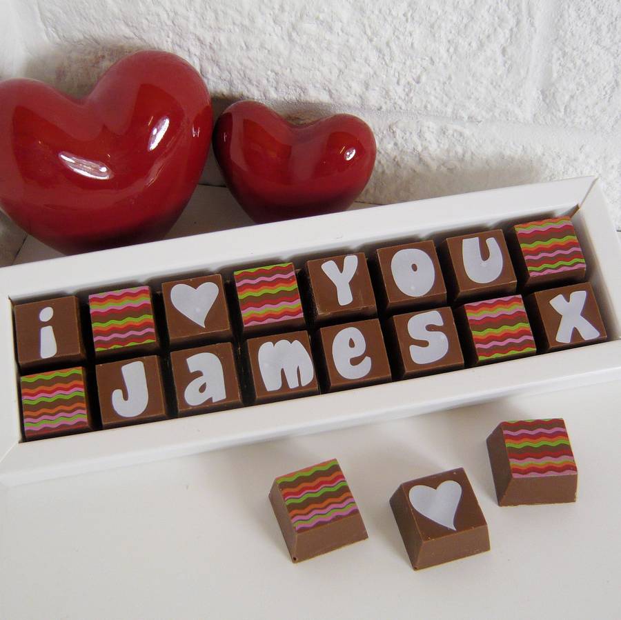i love you personalised box of chocolates by chocolate by cocoapod ...