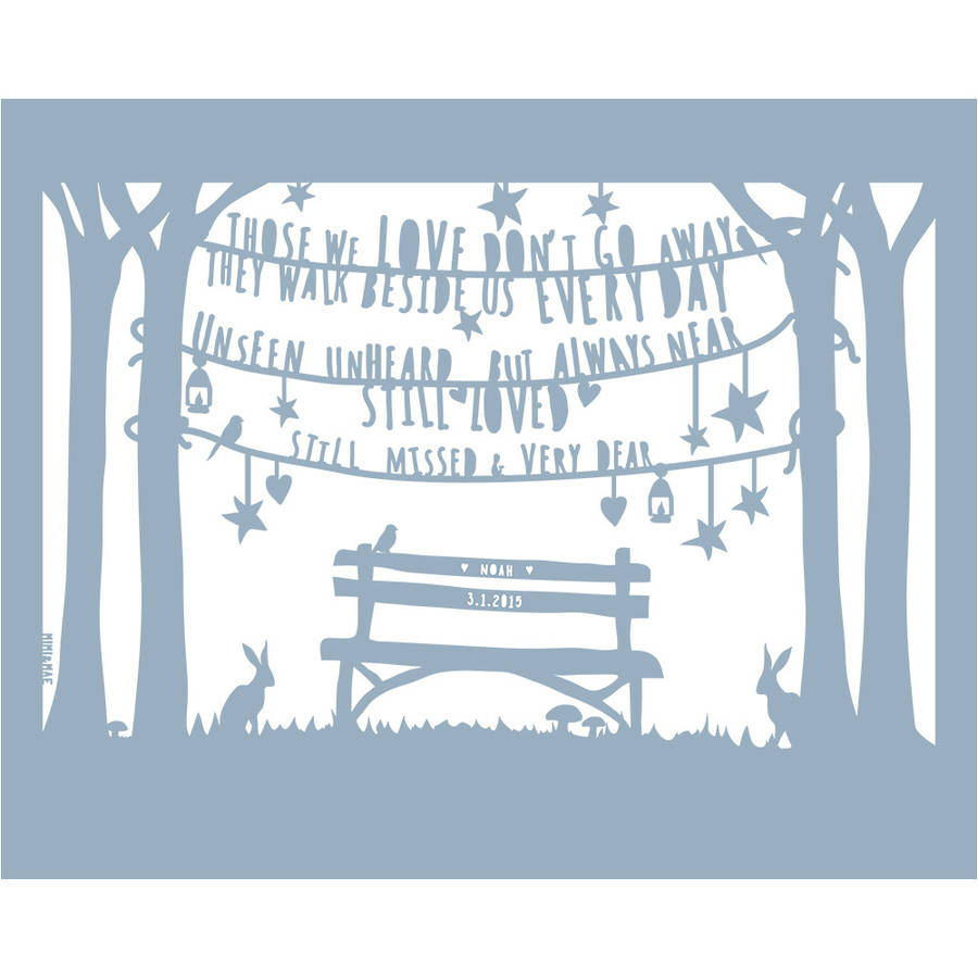 Personalised 'in Loving Memory' Print Or Papercut By Mimi & Mae ...