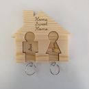 key ring holder and two keyrings can be personalised by wendover wood ...