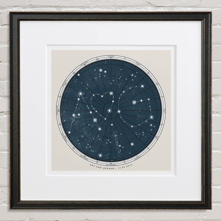 Personalised Star Map Print By Letterfest | notonthehighstreet.com