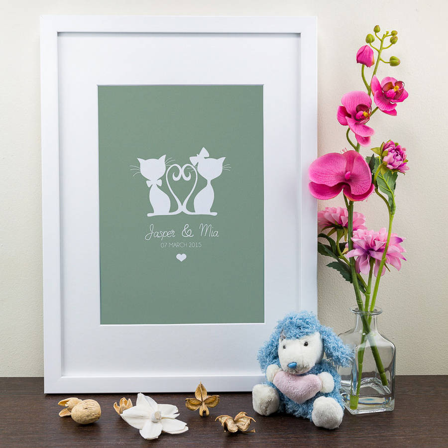 personalised art print, animal design by able labels ...