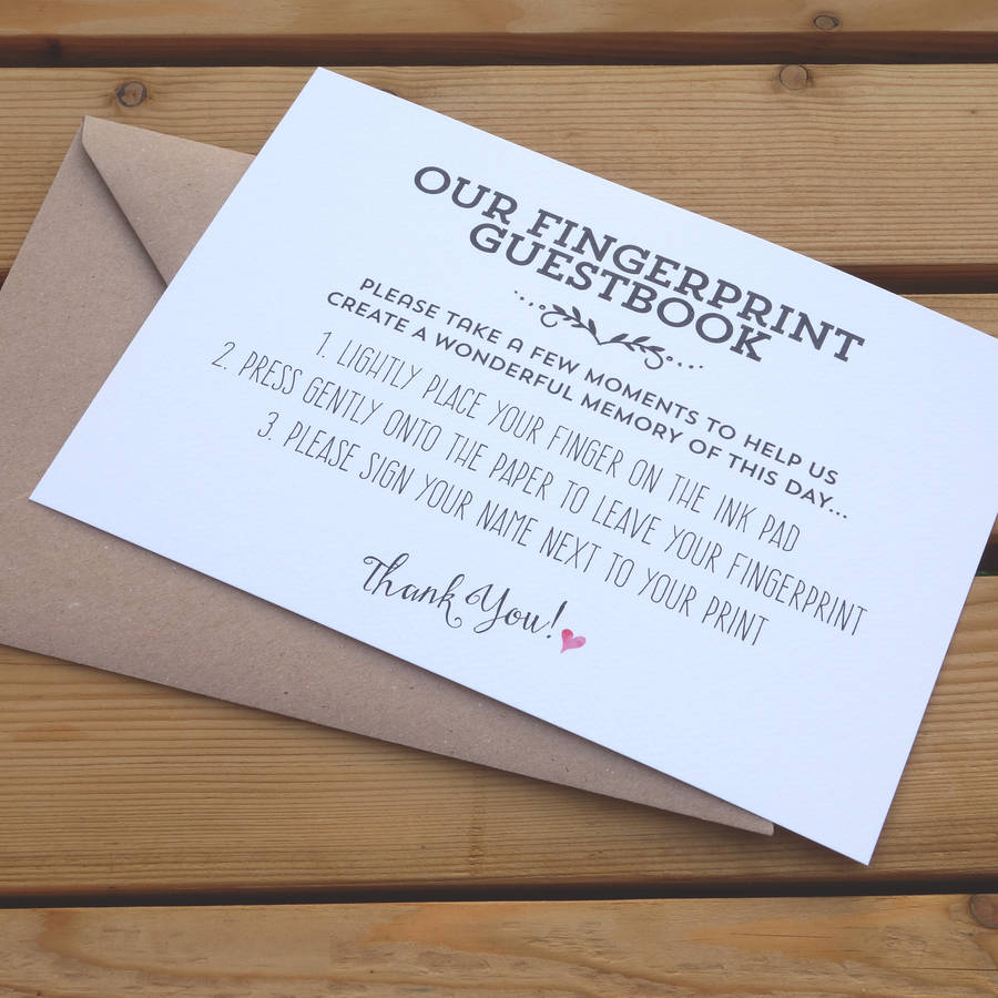 Oak Wedding Fingerprint Tree Guest Book By New Forest Print 