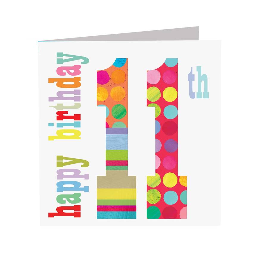Sparkly 11th Birthday Card By Kali Stileman Publishing ...