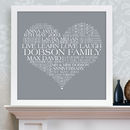 personalised heart family word art print by cherry pete ...