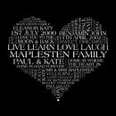personalised heart family word art print by cherry pete ...