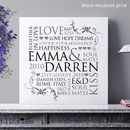 Personalised Couple's Word Design Print By Cherry Pete ...