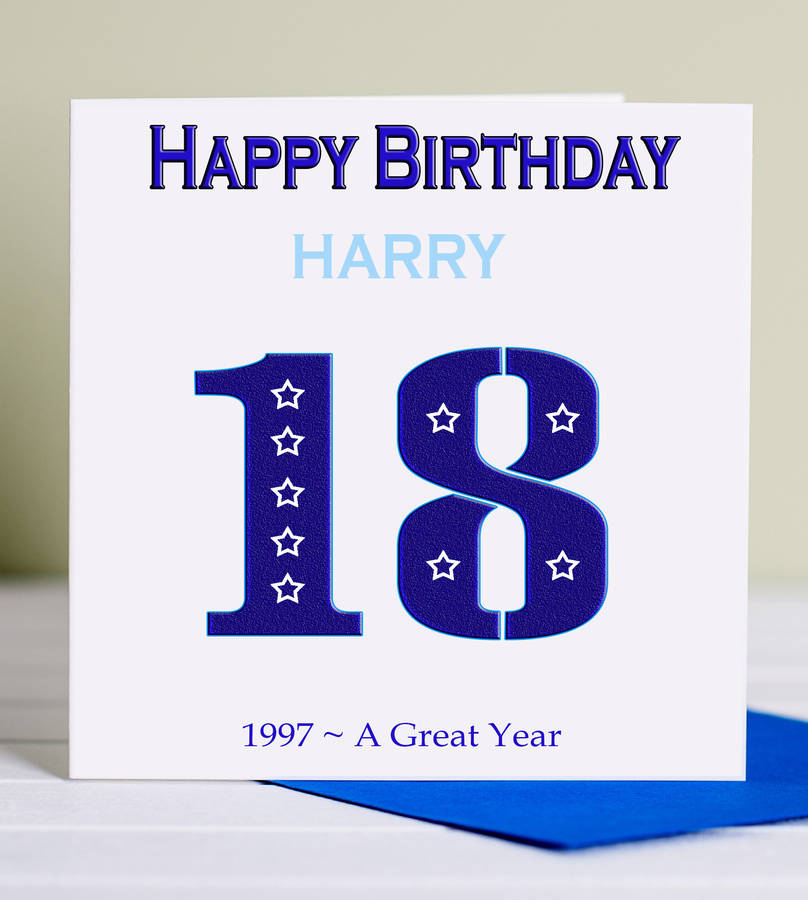 18th Birthday Card For Him By Lisa Marie Designs Notonthehighstreet