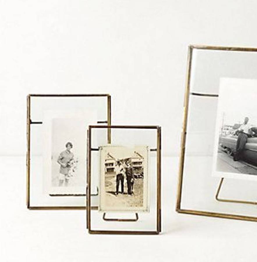 standing antique brass photo frame by posh totty designs interiors ...