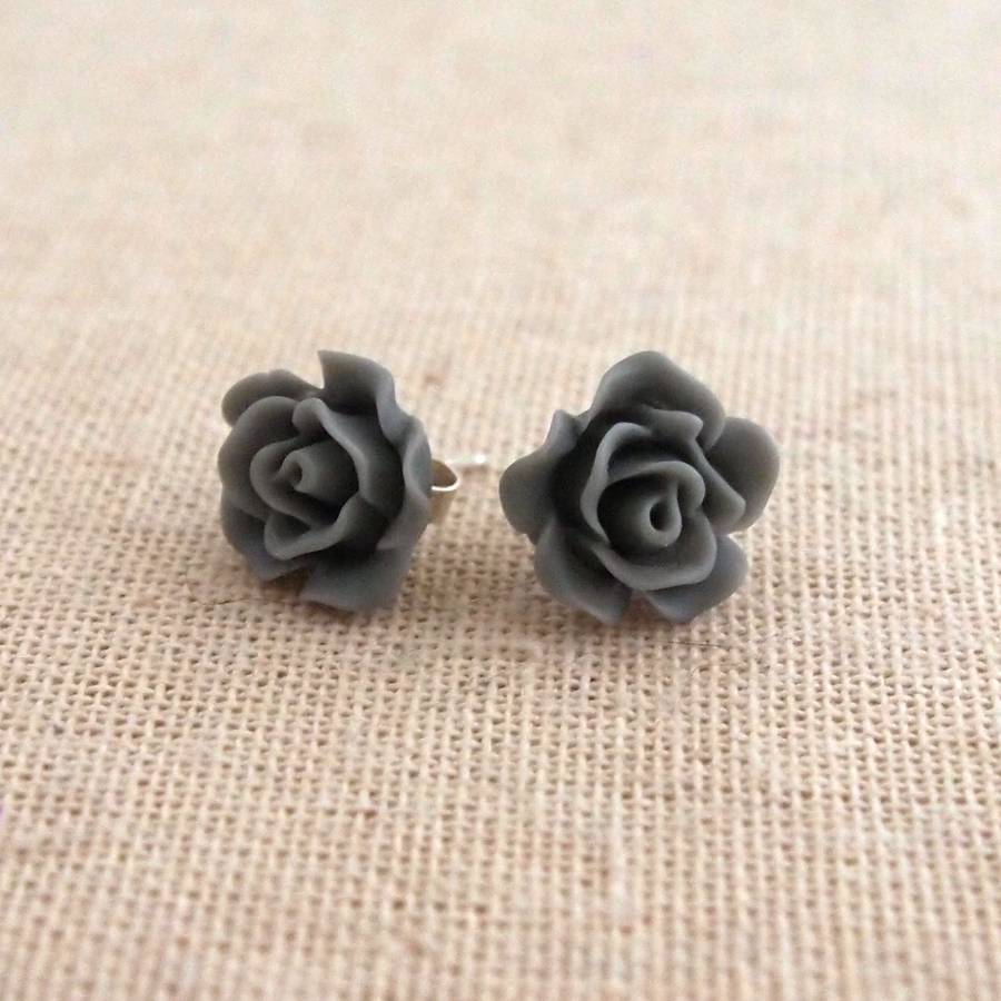 sterling silver vintage rose earrings by melissa morgan designs ...