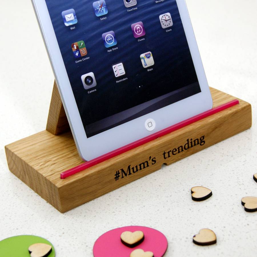 wooden ipad tablet docking stand by mijmoj design | notonthehighstreet.com