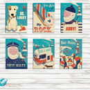 set of six retro nautical postcards by rocket 68 | notonthehighstreet.com